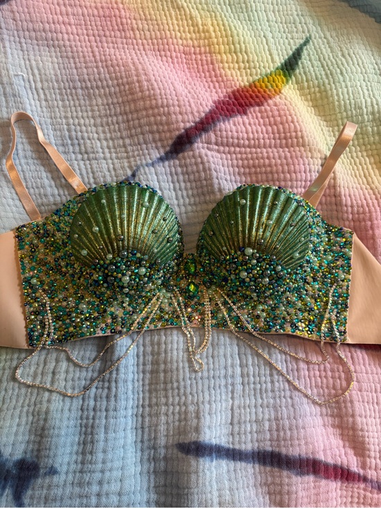 Tops | Bluegreen Mermaid Seashell Bra | Poshmark